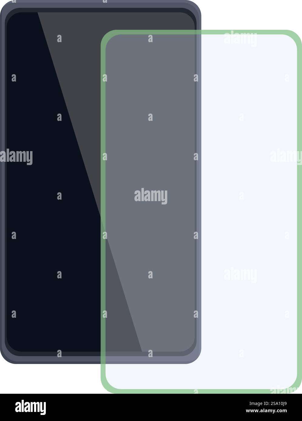 Cover anti touch icon cartoon vector. Screen mirror. Clean accessory ...