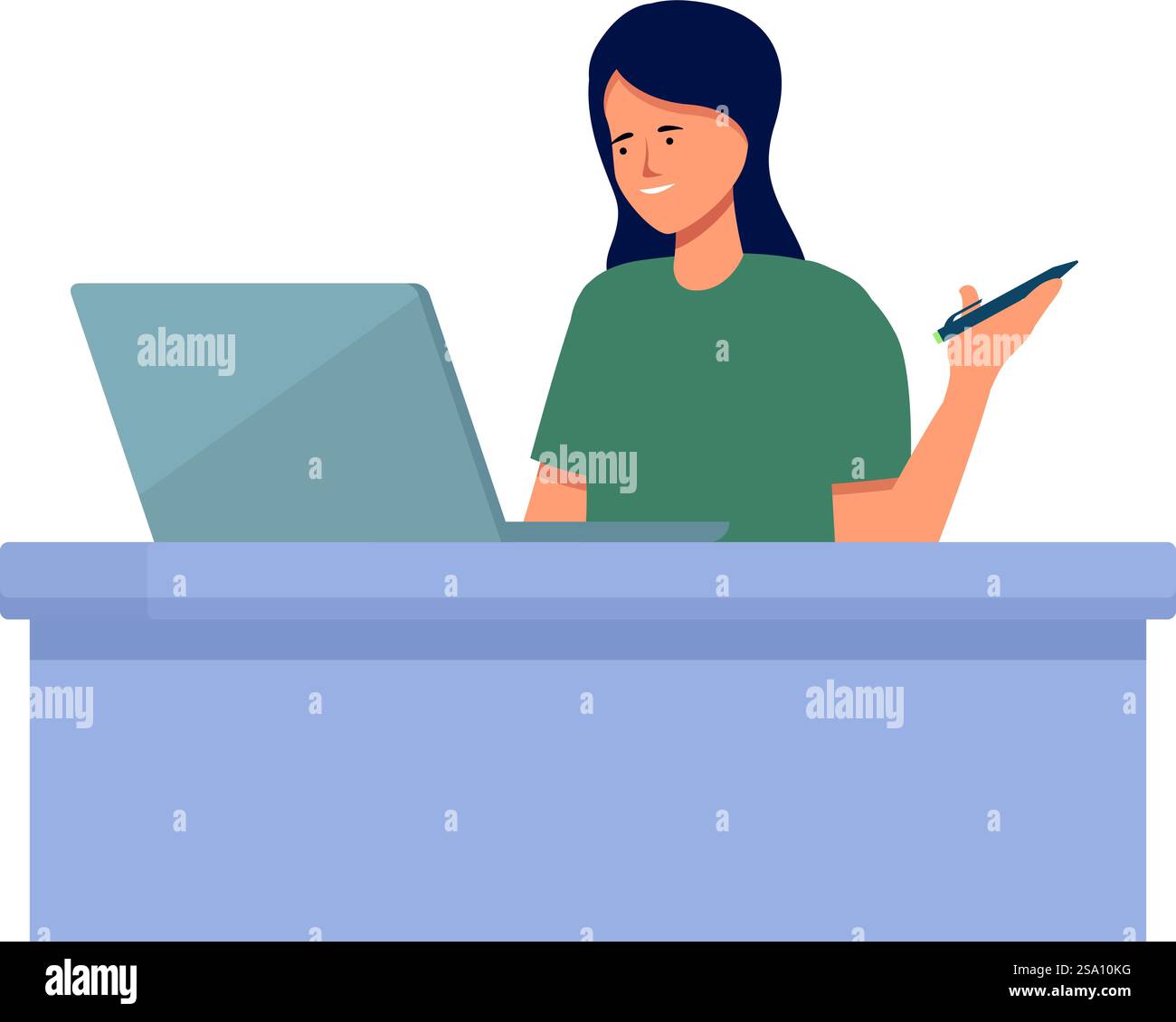 Empowered businesswoman Stock Vector Images - Alamy