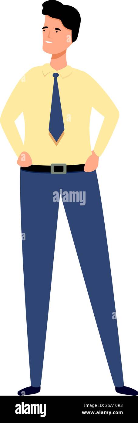 Teenager first job manager icon cartoon vector. Super work office ...