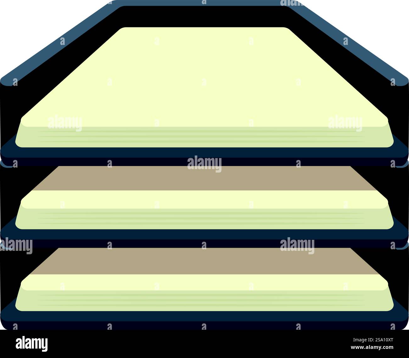 Cabinet paper tray icon cartoon vector. Letter inbox. Ream stack card ...