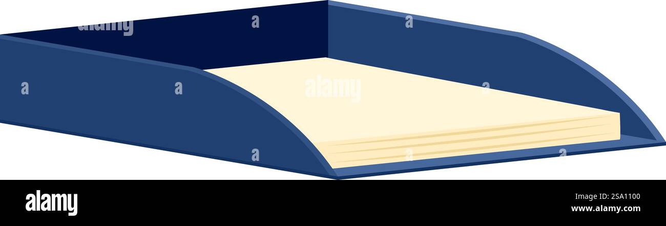 Folder card stack icon cartoon vector. Paper tray rack. Desktop case ...