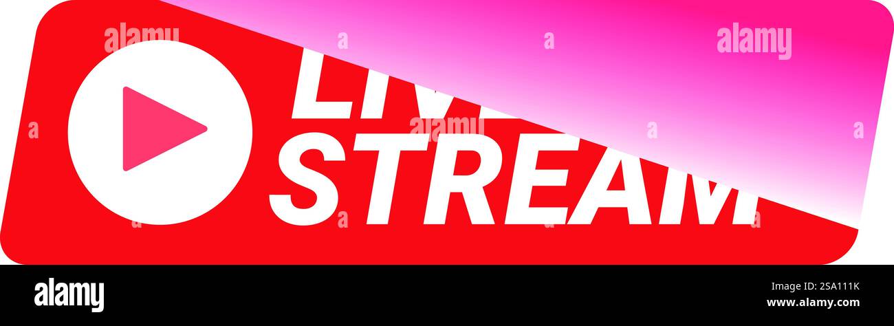 Live stream play video icon cartoon vector. View online show. Internet ...