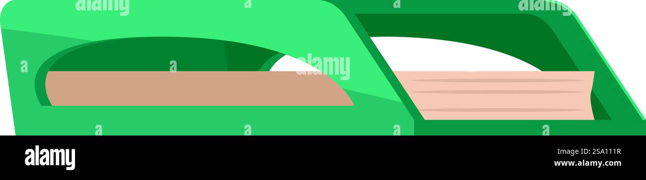 Letter paper tray icon cartoon vector. Case send box. Stack book ...