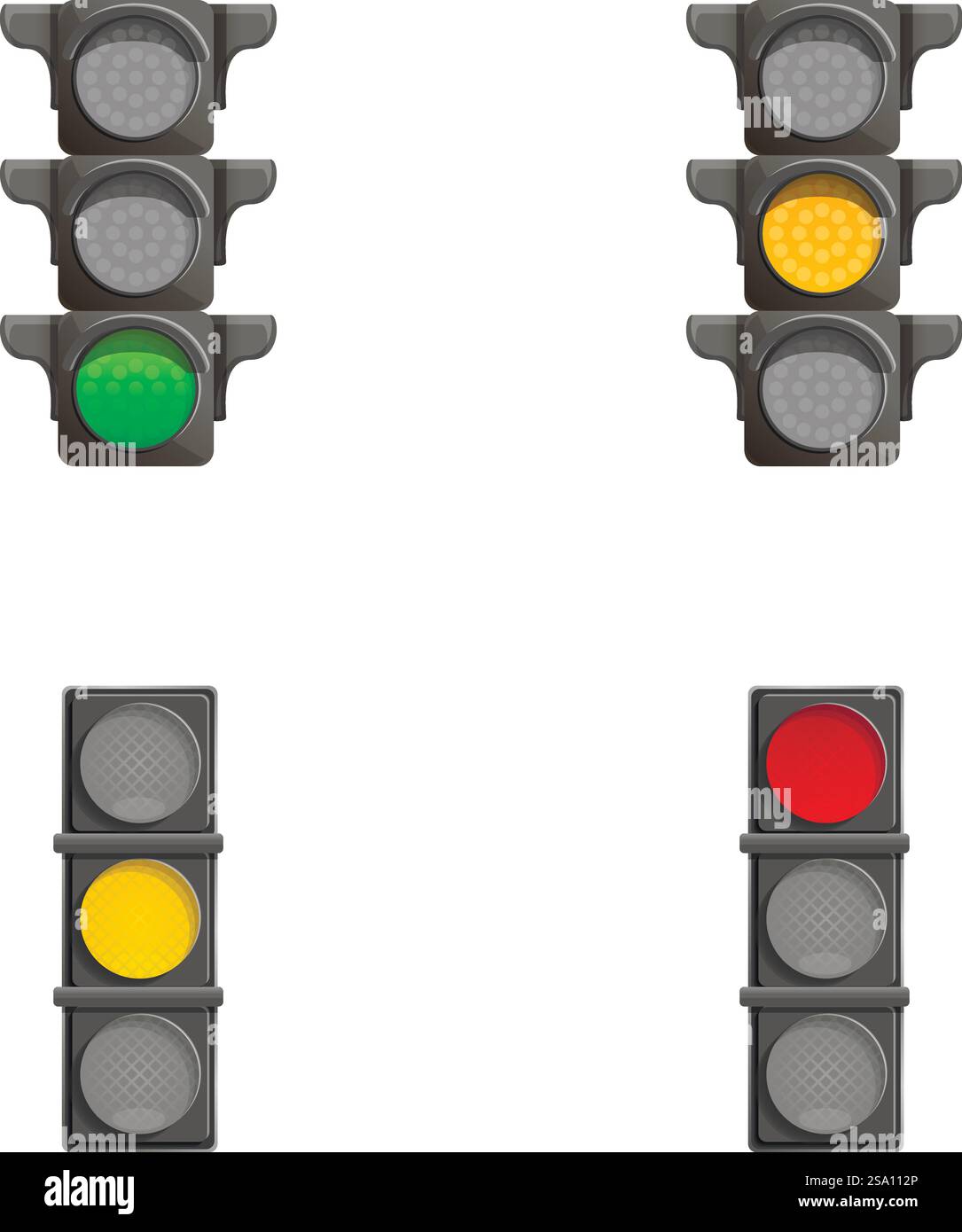 Traffic equipment icons set cartoon vector. Traffic regulation. Road ...