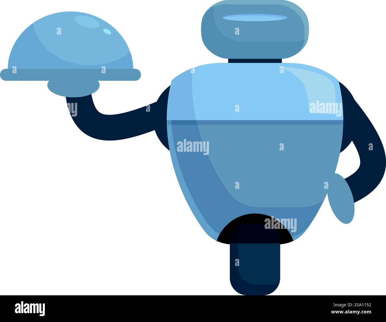 Robot waiter icon cartoon vector. House life. Office digital tech ...
