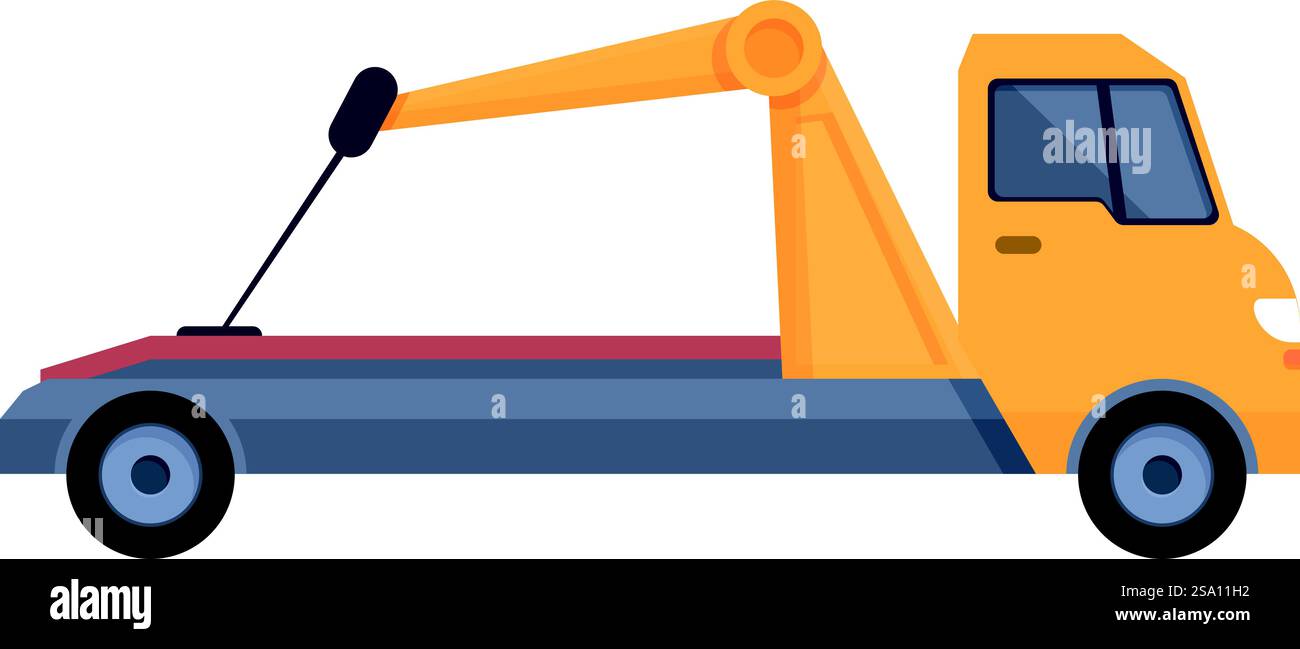 Lorry tow truck icon cartoon vector. Help automotive towing. Collision ...