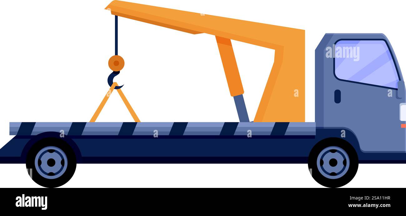 Car vehicle towing icon cartoon vector. New tow truck. Help road damage ...