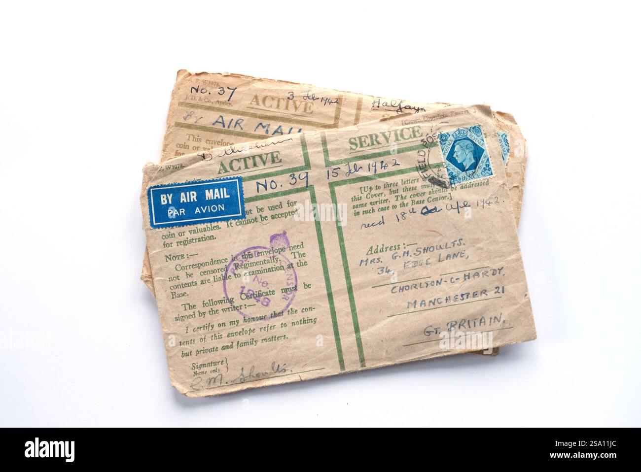 Letters home form North Africa from British soldier during WW2 / WWII ...
