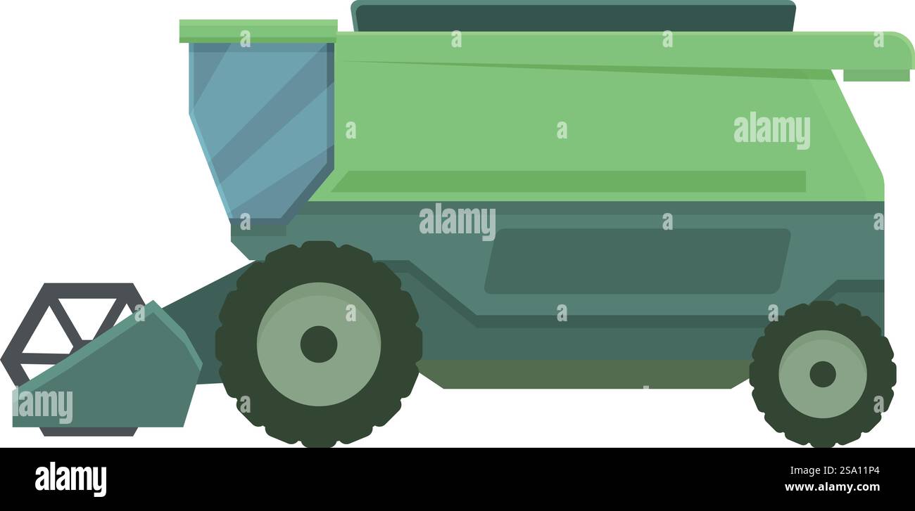 Combine harvester industry icon cartoon vector. Machine heavy vehicle ...