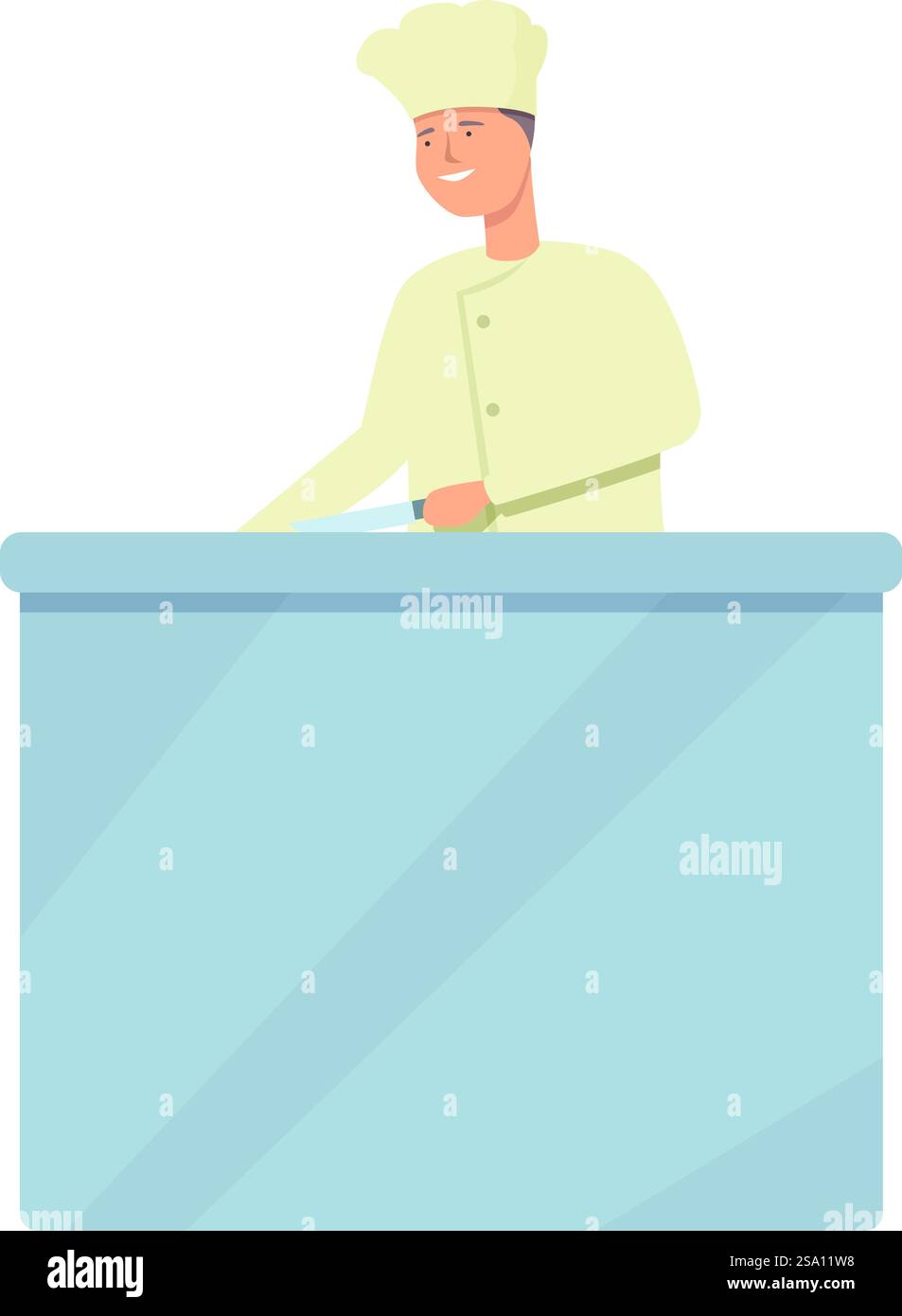 Food restaurant chef icon cartoon vector. Teenager first job. Career ...