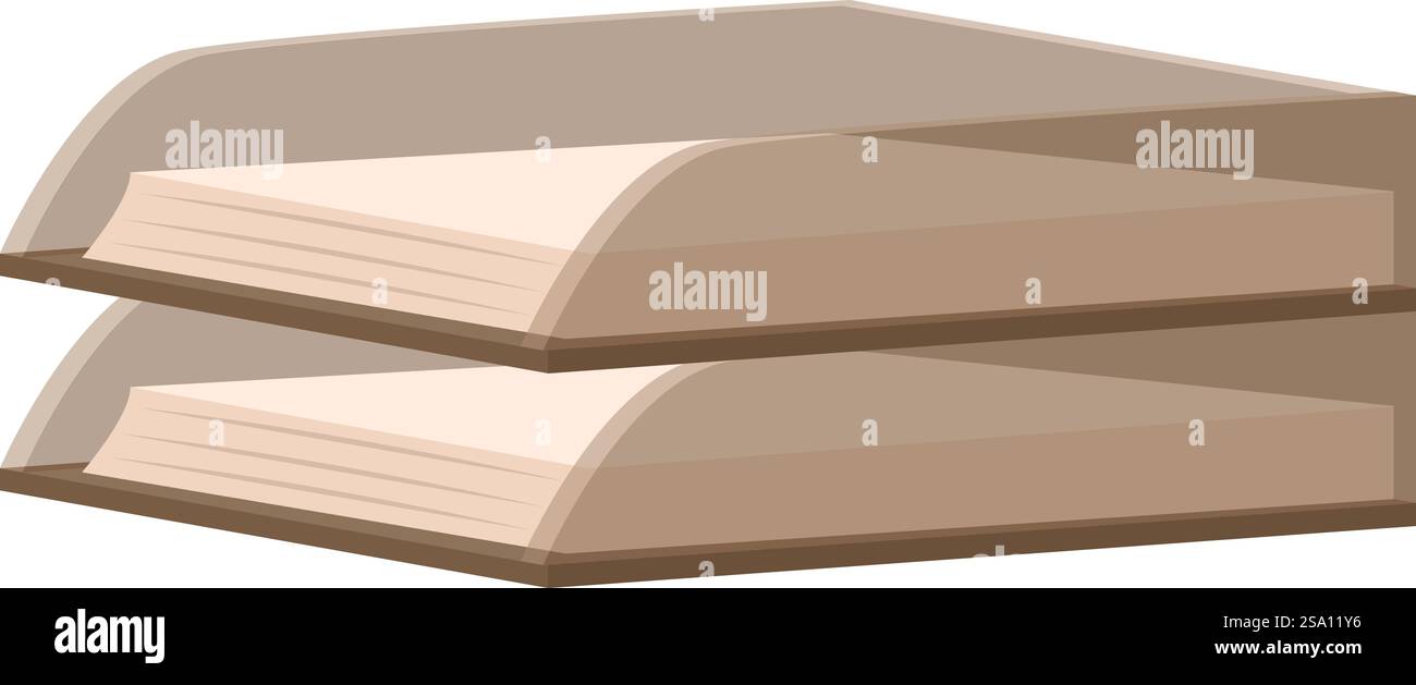 Equipment paper tray icon cartoon vector. Data inbox. Ream basket ...
