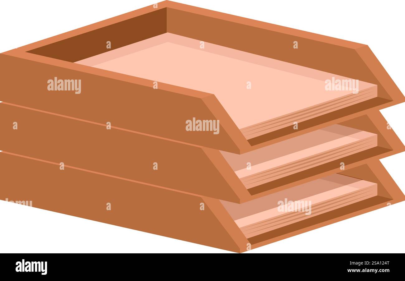 Paperwork tray icon cartoon vector. Send cabinet case. Folder card ...