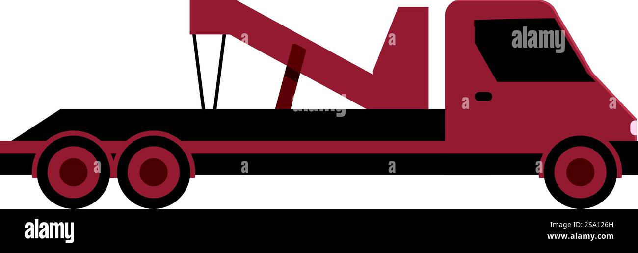 Rescue tow truck icon cartoon vector. Pull broken vehicle. Insurance ...