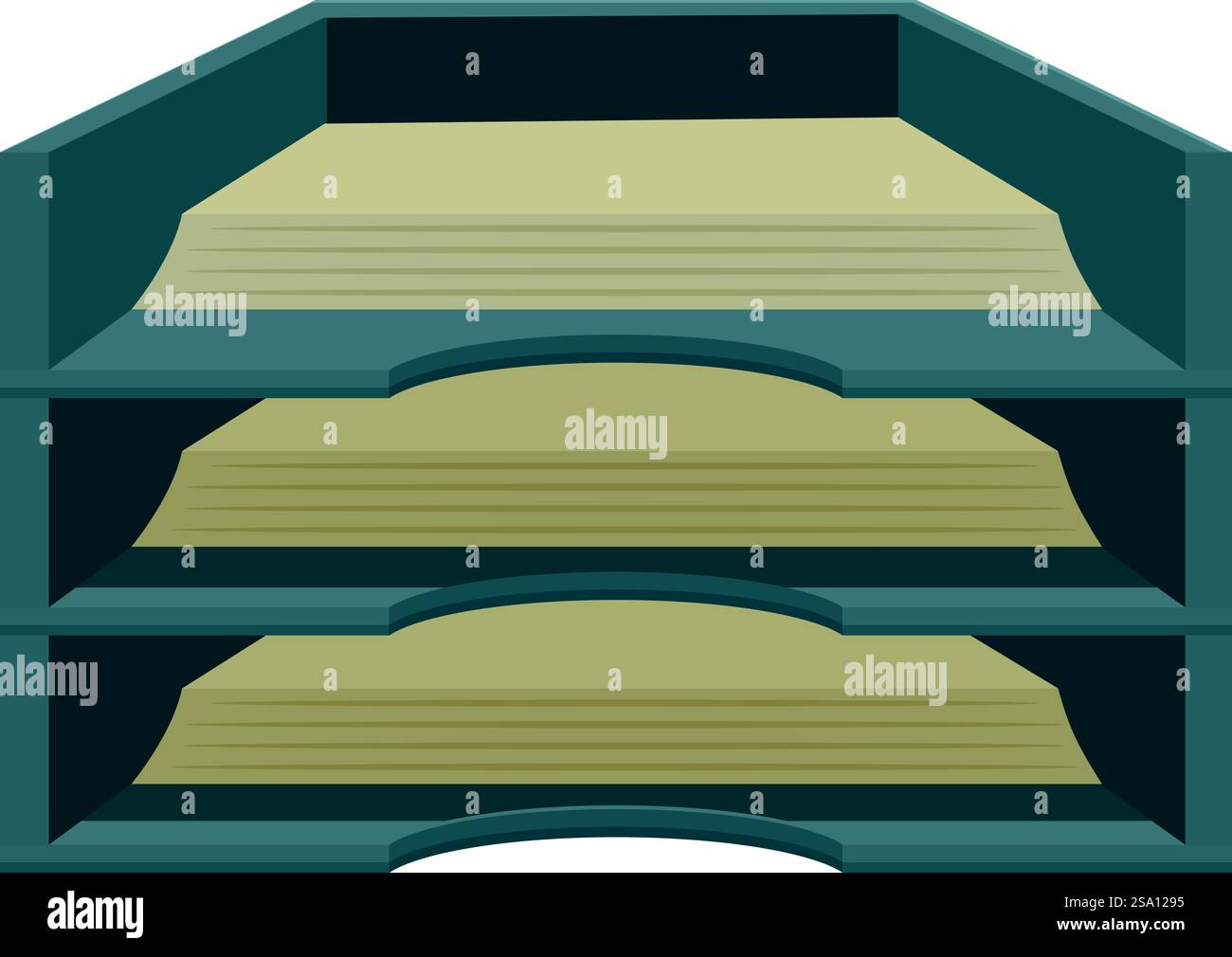 Stationary paper tray icon cartoon vector. Empty stack. File data ...