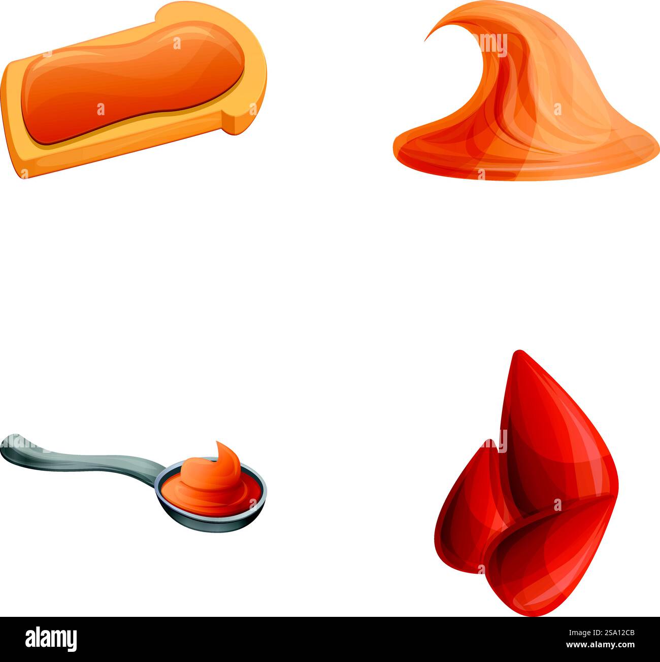 Peanut paste icons set cartoon vector. Peanut butter toast. Protein ...