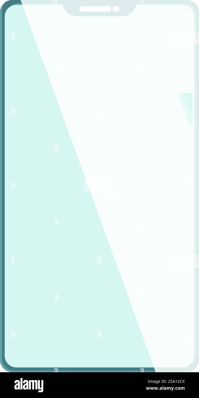 Anti touch glass icon cartoon vector. Phone protection device ...