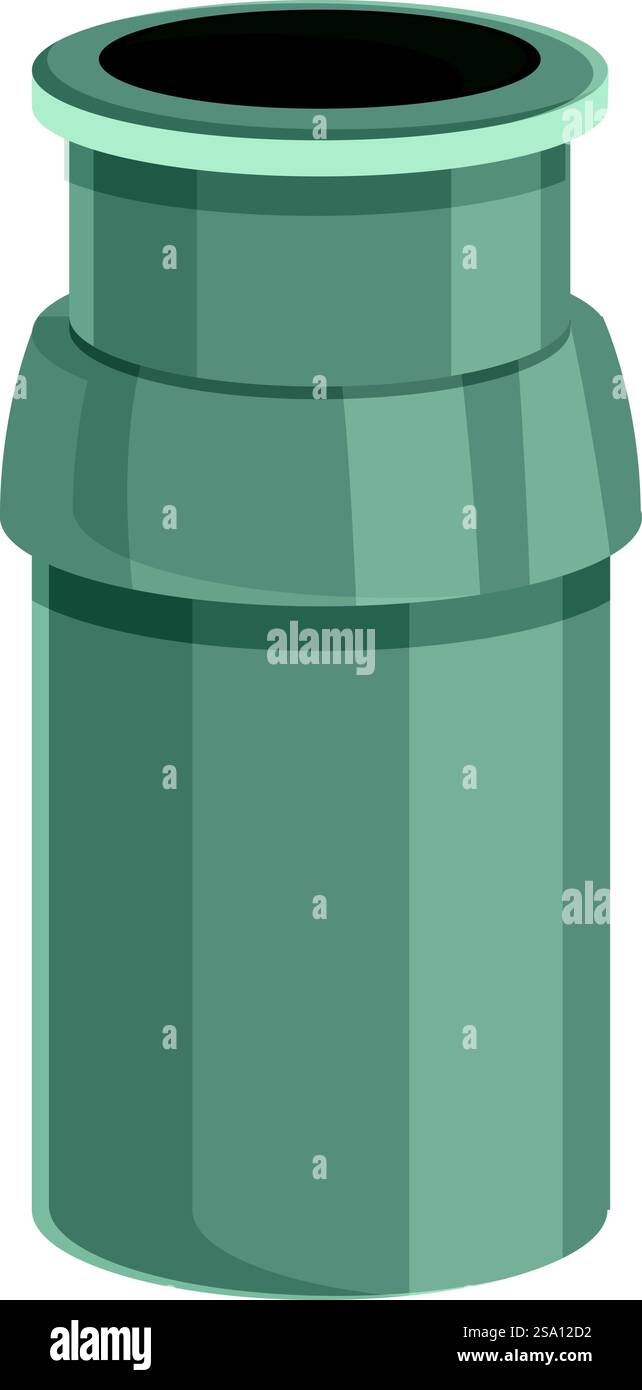 Food waste disposer pot icon cartoon vector. Trash cleaning. Pipe basin ...