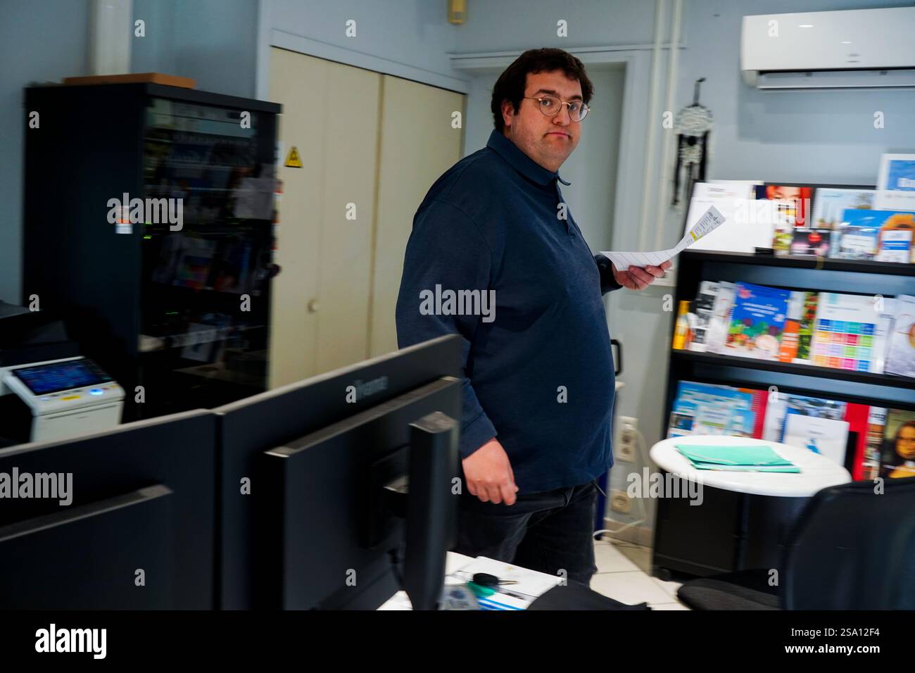 Disabled worker working in the printing, reprography and marking ...