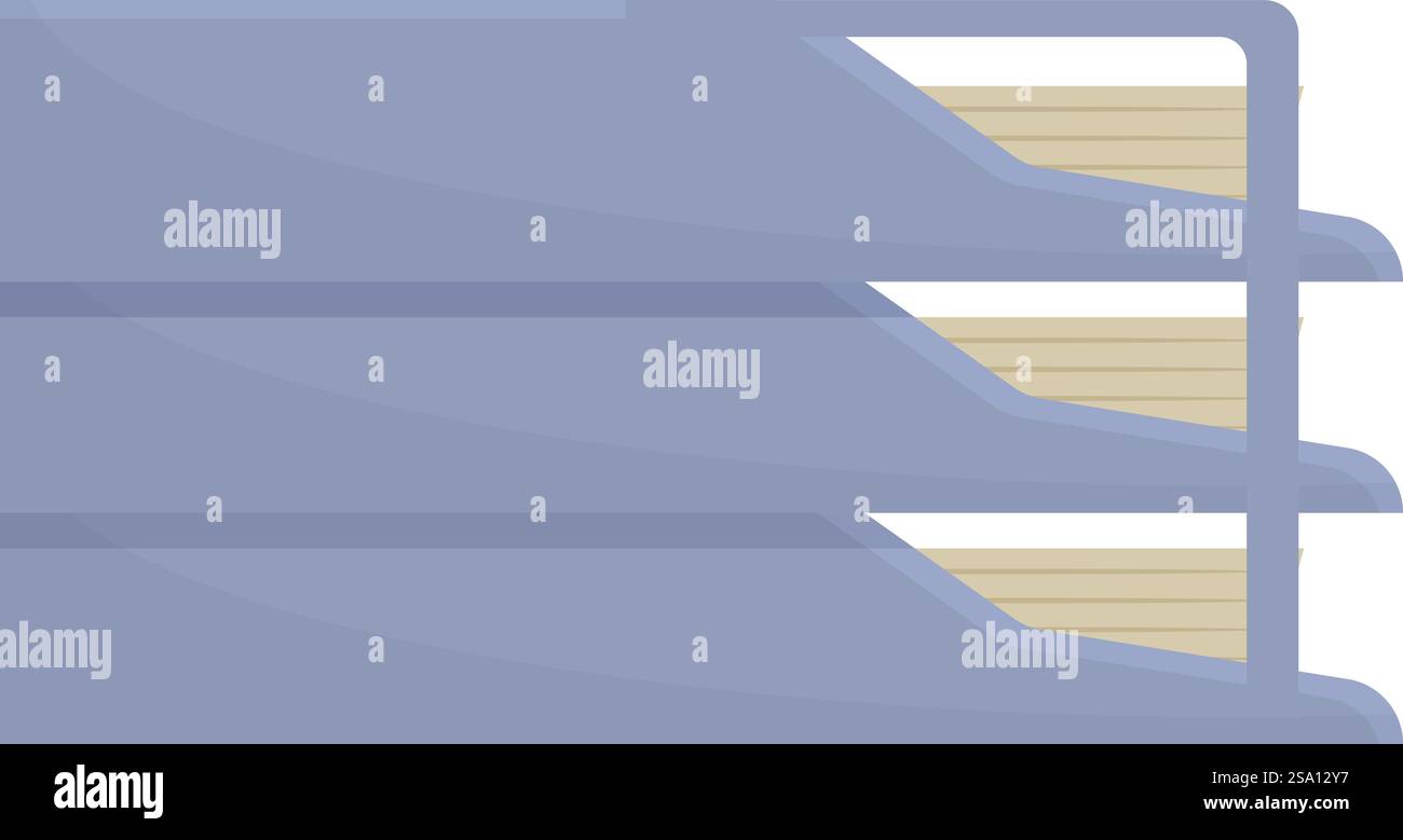 Stack paper tray icon cartoon vector. Data mail. Desktop folder stack ...