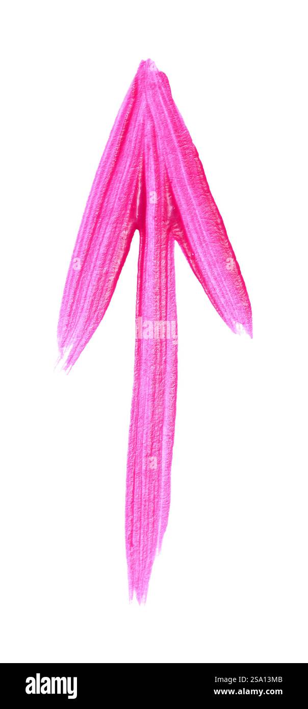 Pink arrow drawn on Cut Out Stock Images & Pictures - Alamy