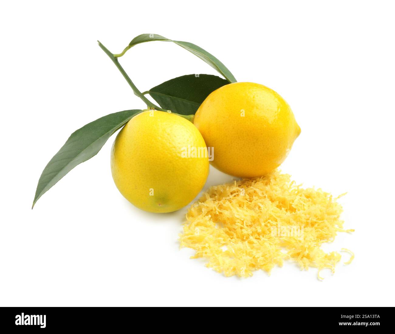 Lemon zest and fresh fruits isolated on white Stock Photo - Alamy