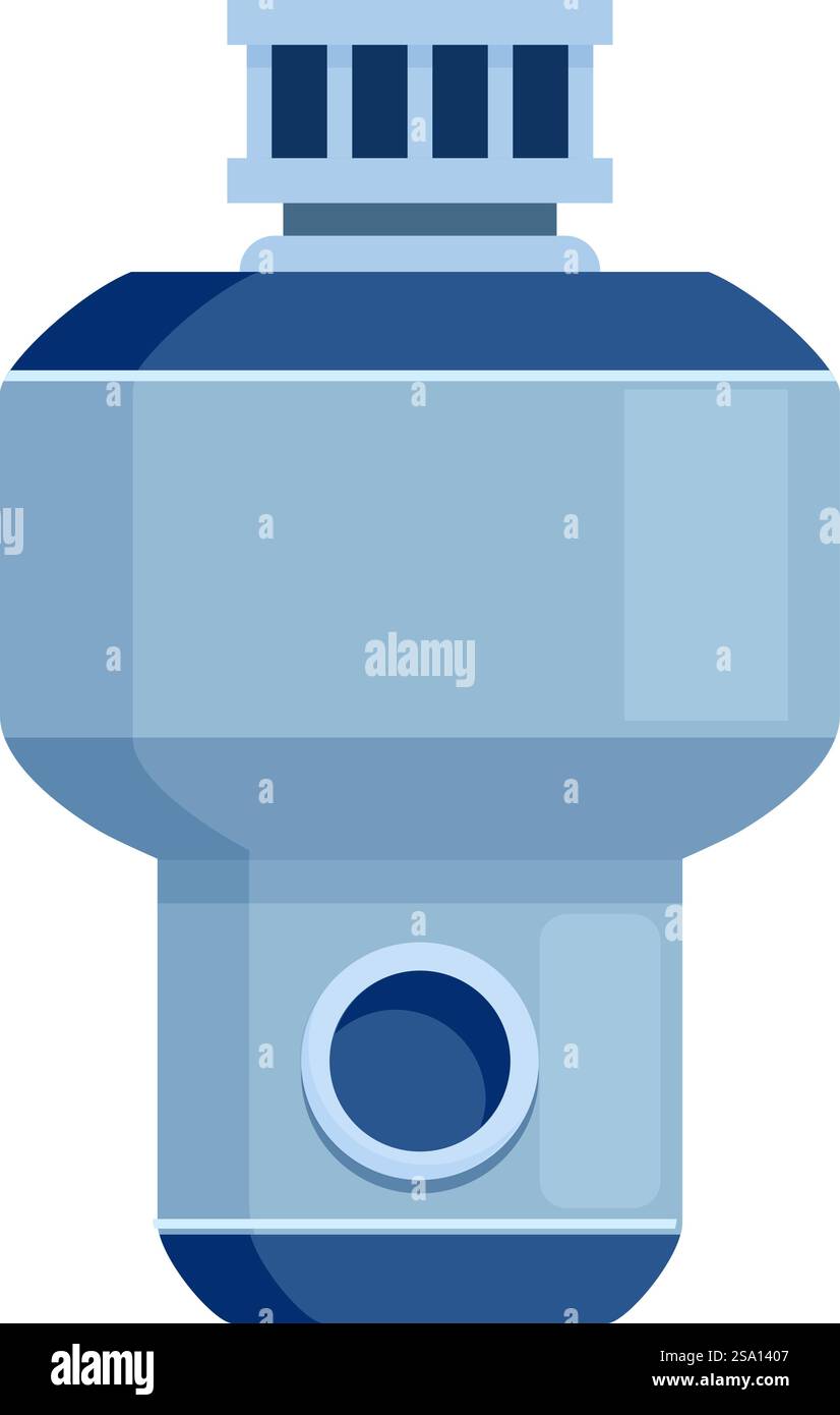 Food waste disposer sink icon cartoon vector. Kitchen pipe basin ...