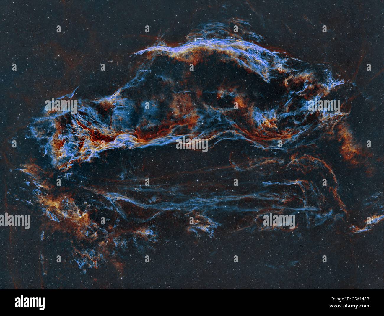 NGC6960 The Western Veil nebula Stock Photo - Alamy