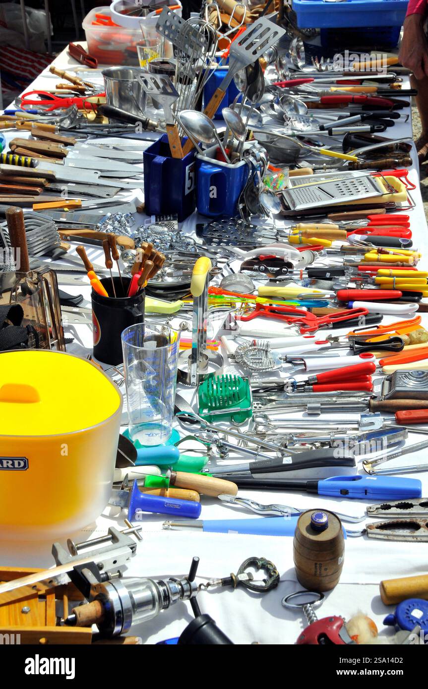 Attic sale in a village Stock Photo - Alamy
