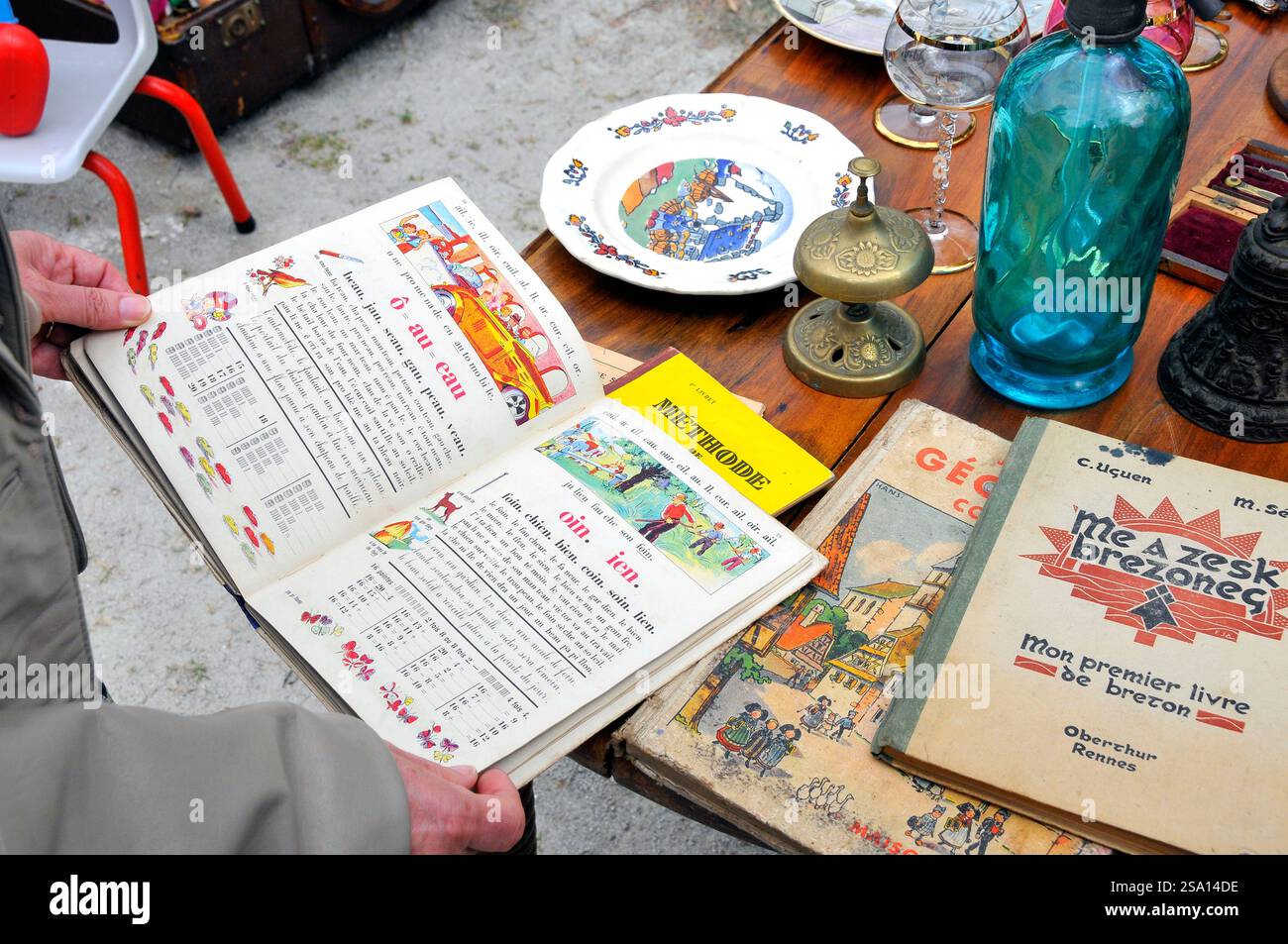 Attic sale in a village Stock Photo - Alamy