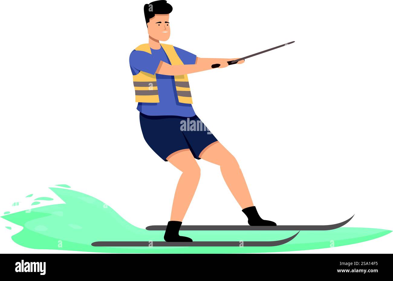 Board aquatic rider icon cartoon vector. Sliding marine. Water skiing ...