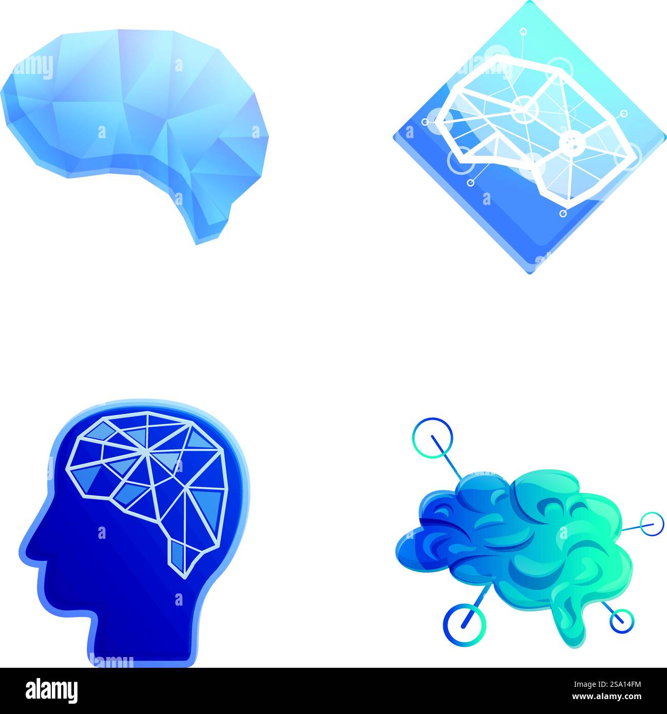 Intelligence concept icons set cartoon vector. Symbolic circuitry in ...
