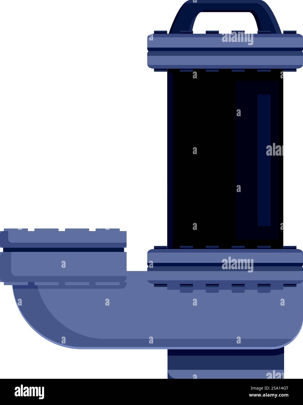 Steel submersible pump icon cartoon vector. Farm system. Compressor ...