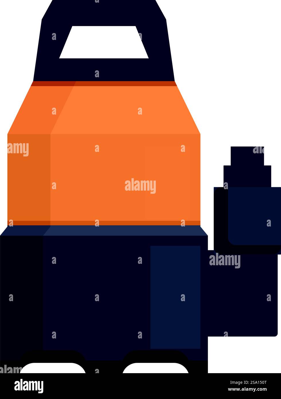 Portable submersible pump icon cartoon vector. Farm system gear. Pipe ...