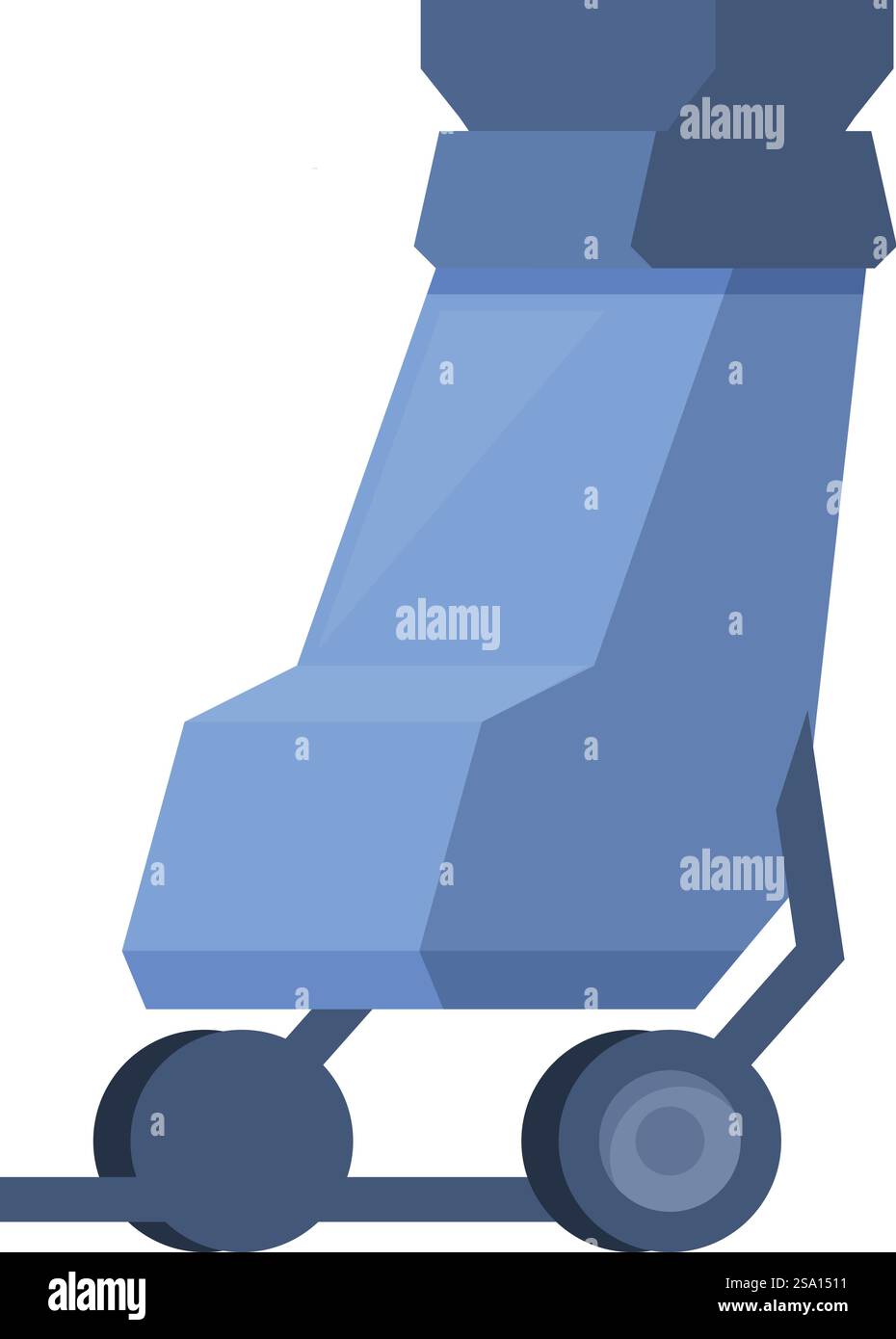 Shredder on wheels icon cartoon vector. Garden tool. Robot mower nature ...