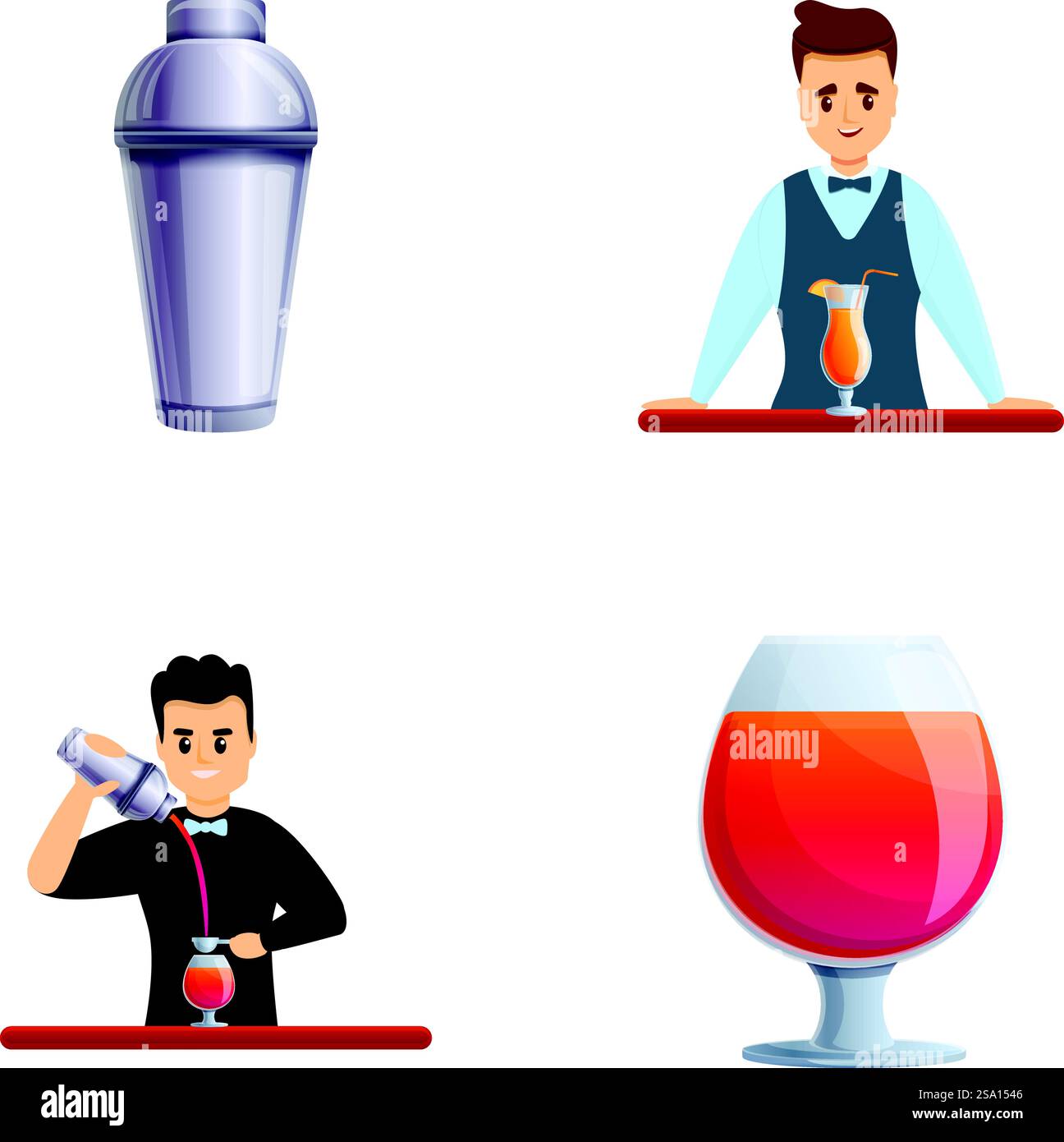Professional bartender prepares alcoholic cocktail Stock Vector Images - Alamy
