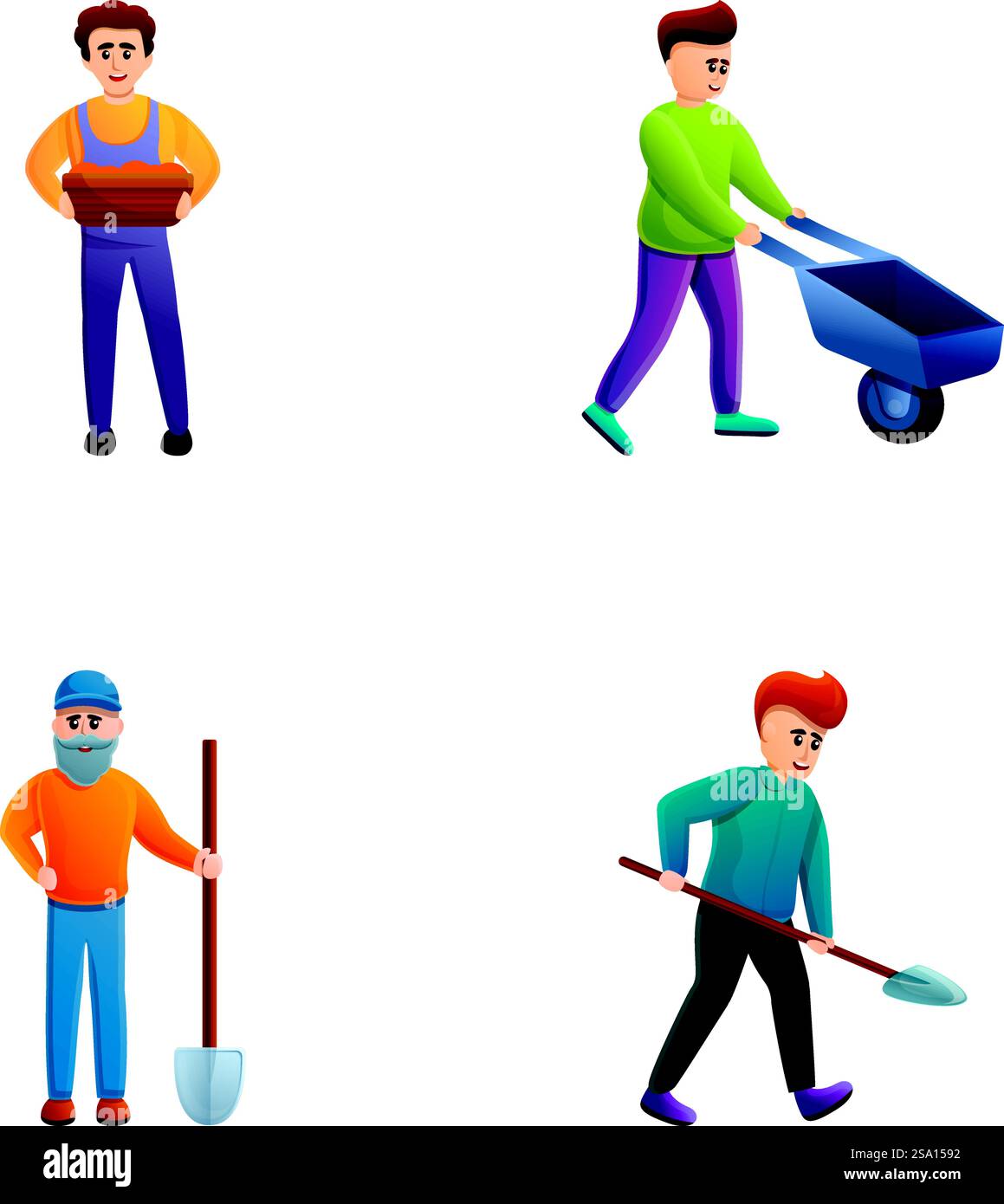 Cartoon gardener hi-res stock photography and images - Alamy