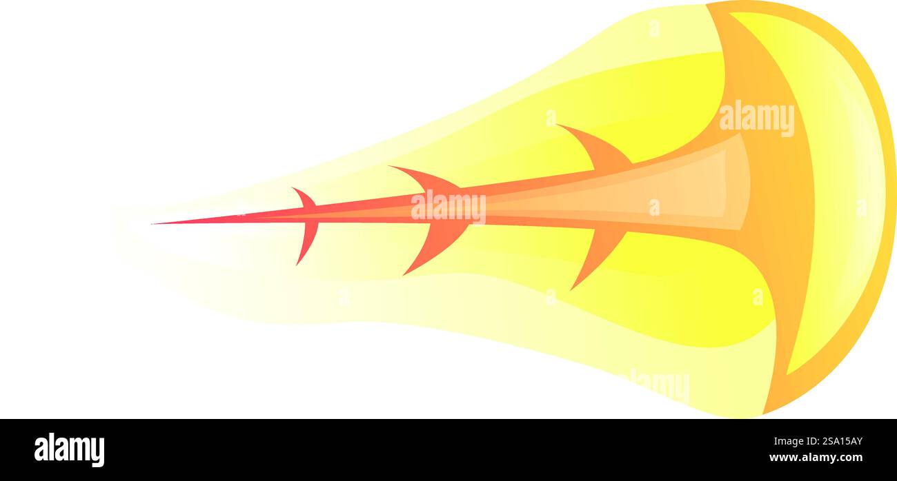 Power laser beam icon cartoon vector. Light gaming. Bolt cosmos shot ...