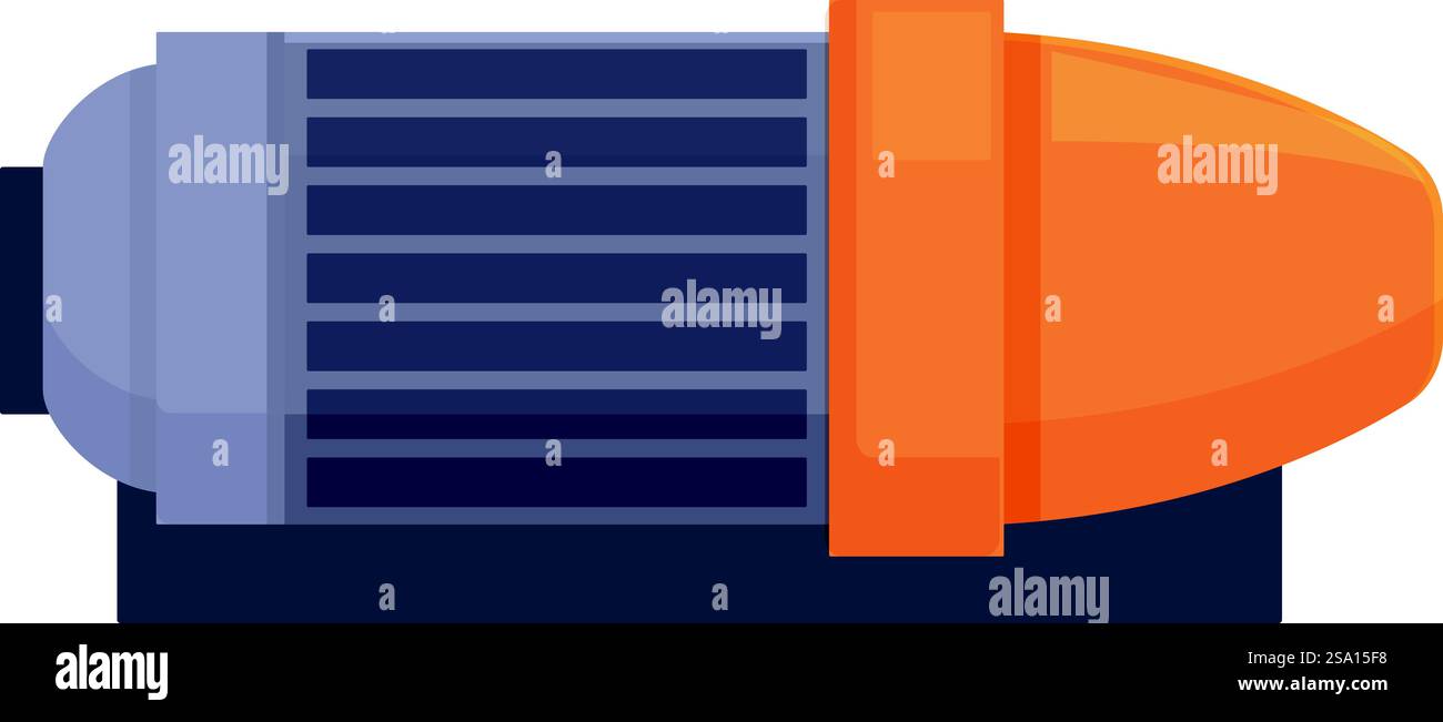 Motor electric valve icon cartoon vector. Submersible pump. Motor ...