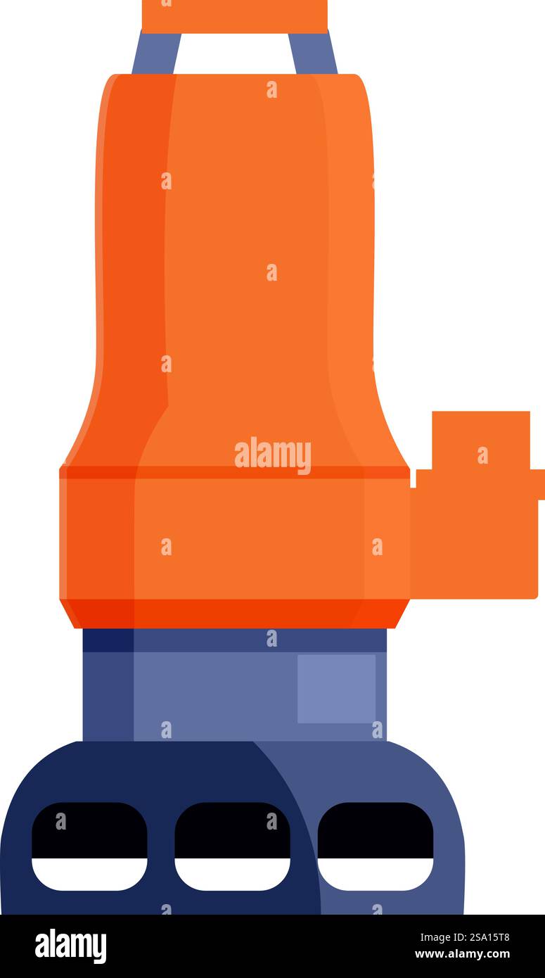 Modern submersible pump icon cartoon vector. Pipe gear. Treatment valve ...