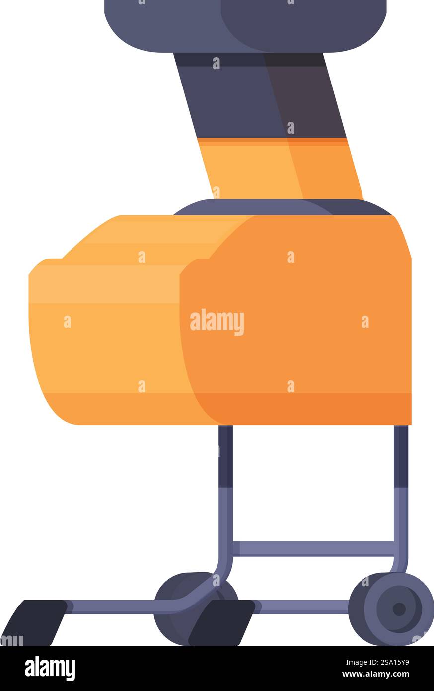 Garden shredder technology icon cartoon vector. Robot tool. Foliage ...