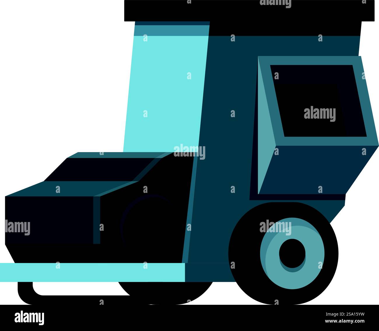 Trailer garden shredder icon cartoon vector. Tool summer. Nature tree ...