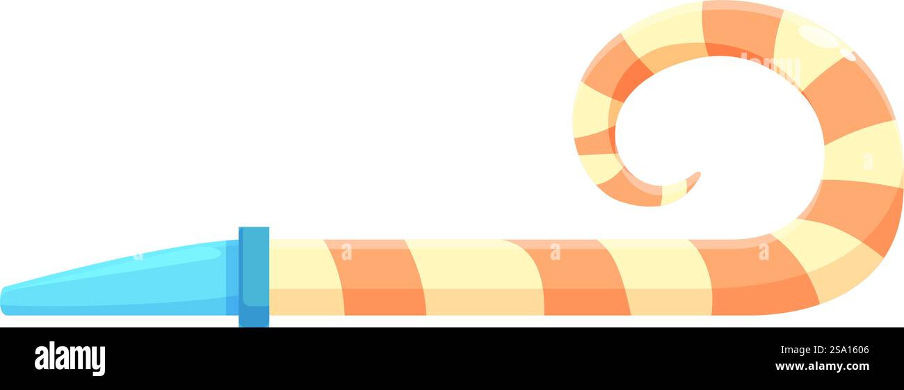 Roll paper icon cartoon vector. Party blower. Celebrate festival. Roll ...
