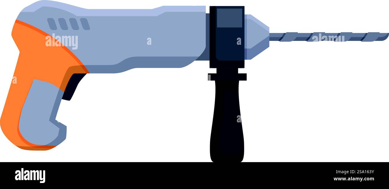 Electric hammer hardware icon cartoon vector. Power machine. Home work ...