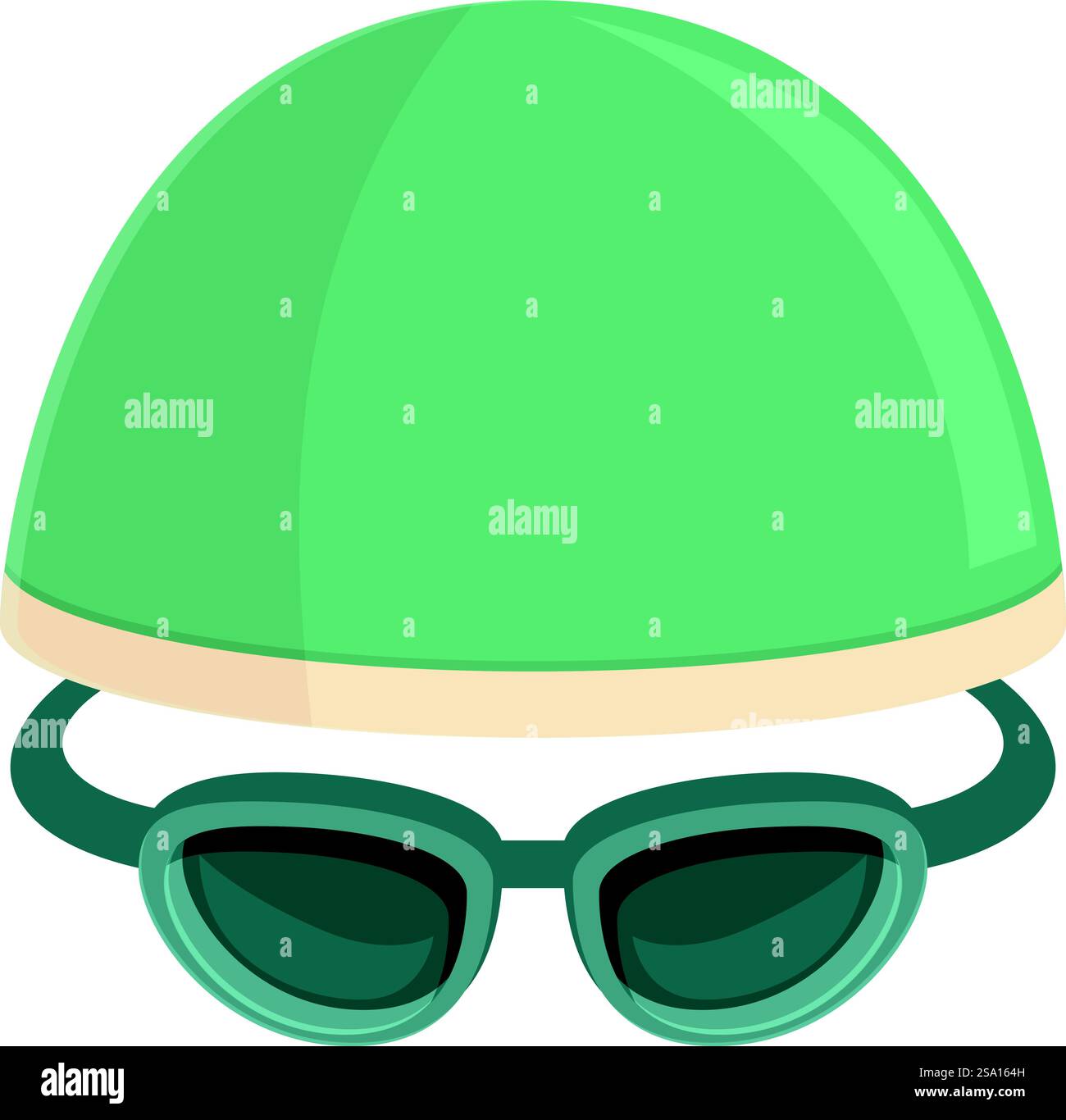 Green menthol cap icon cartoon vector. Swimsuit equipment. Perfect ...