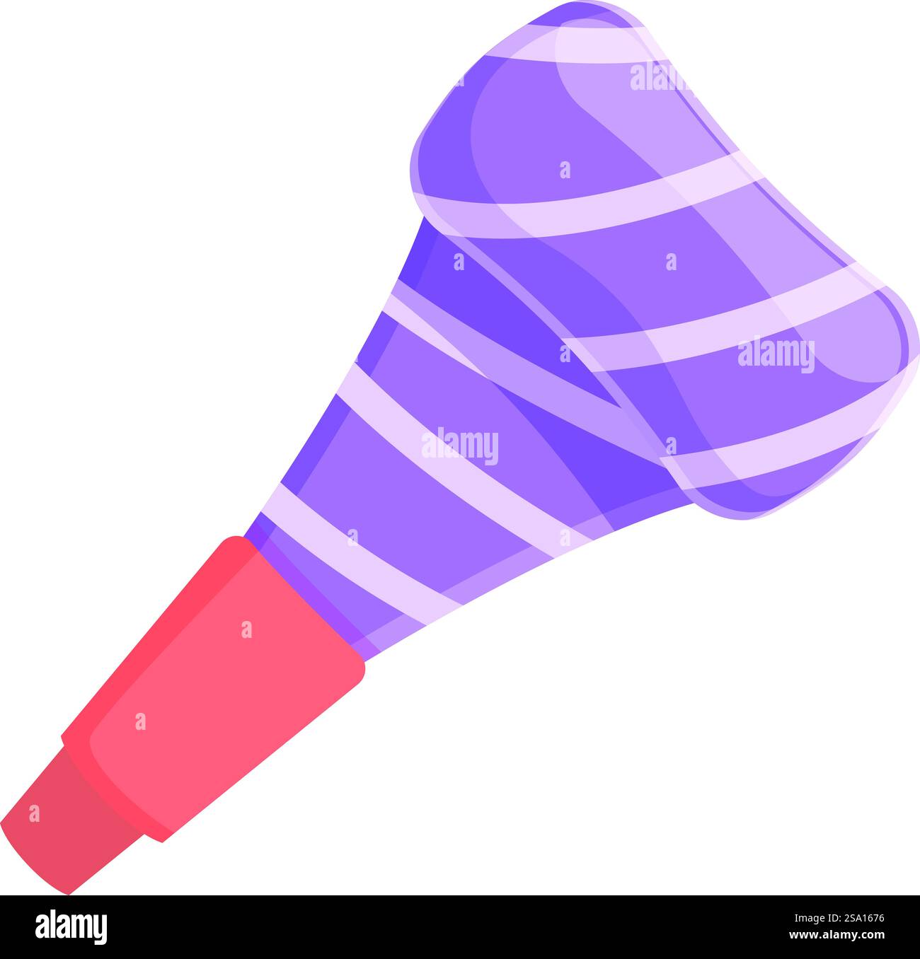 Party blower icon cartoon vector. Happy celebration. Toy joy decoration ...