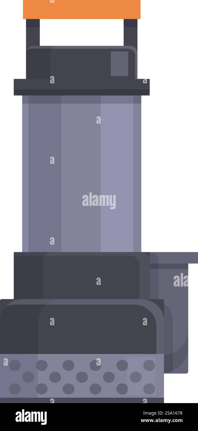 Modern submersible pump icon cartoon vector. Garden farm. Compressor ...
