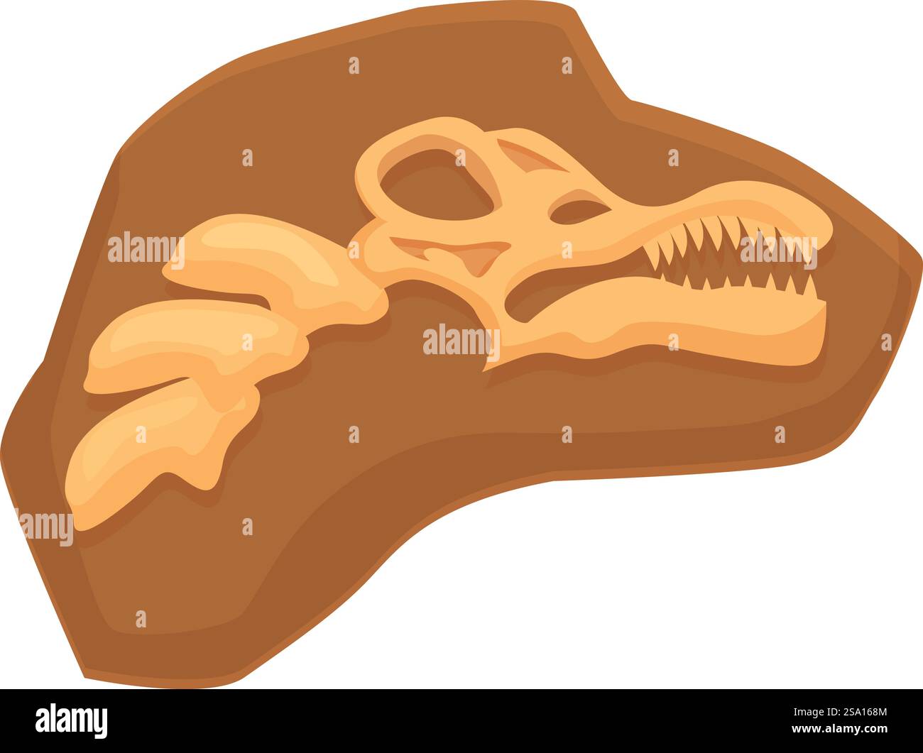Bone soil mud layer icon cartoon vector. Clay land evolution. Learning ...