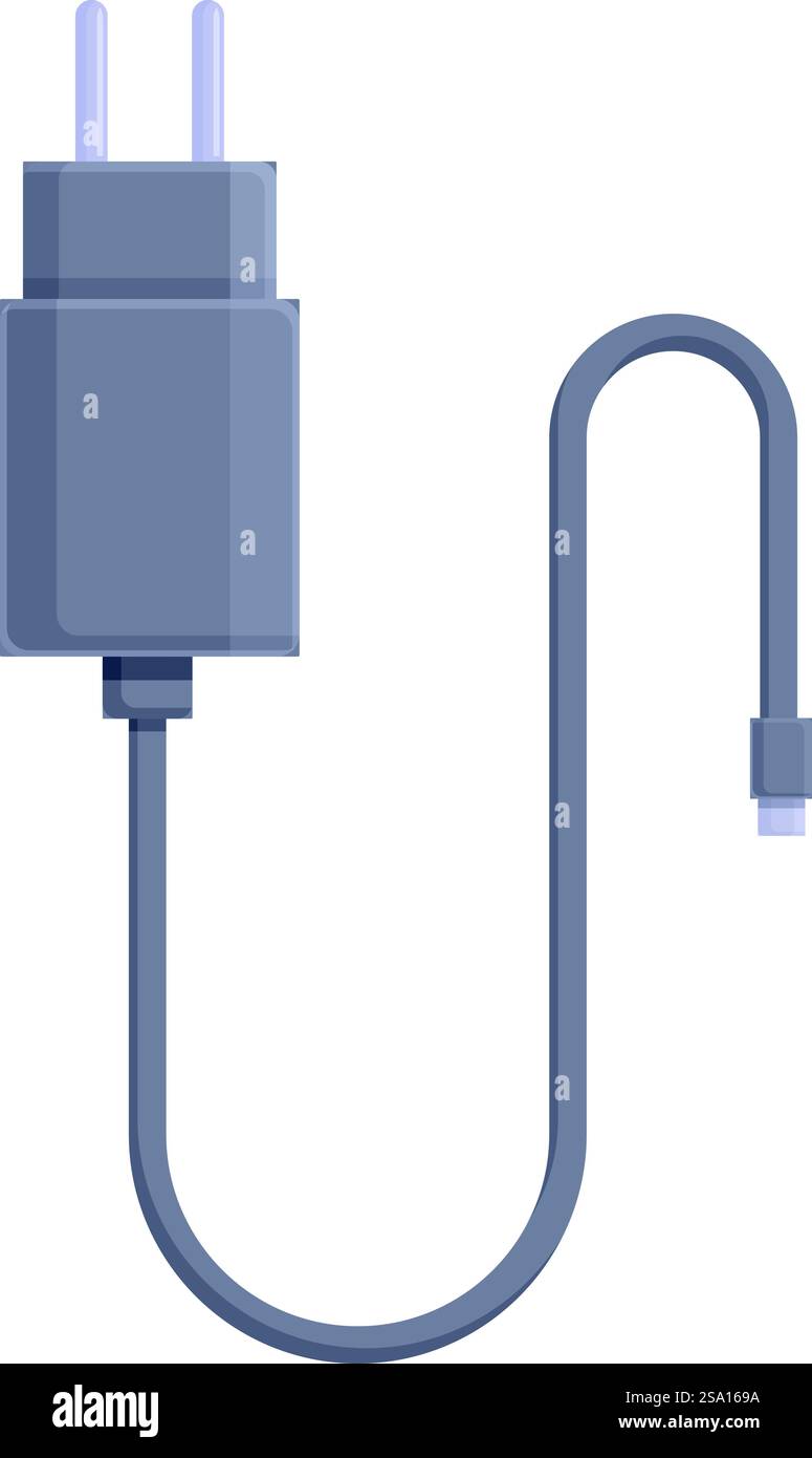 Small phone charger icon cartoon vector. Plug cell. Cord device. Small ...