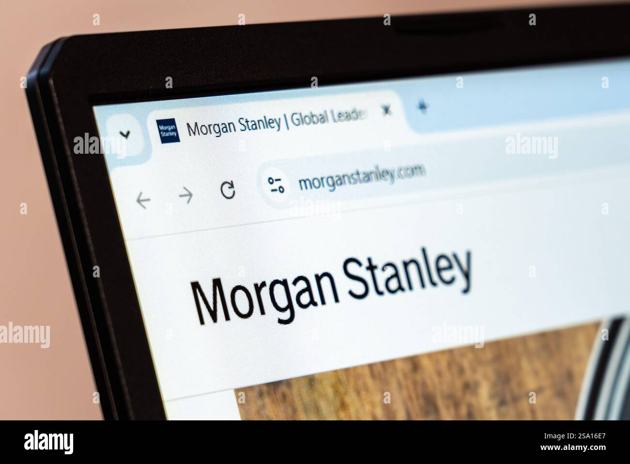 New York, USA - January 26, 2025: Morgan Stanley official website ...