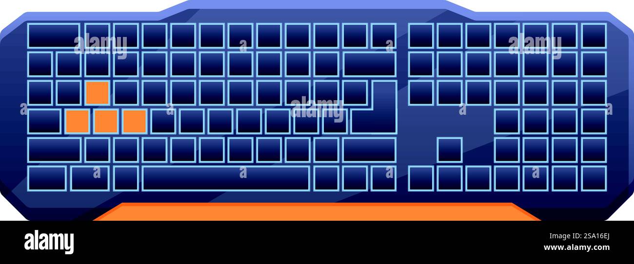 Gamer keyboard icon cartoon vector. Sport control. Gaming tech system ...